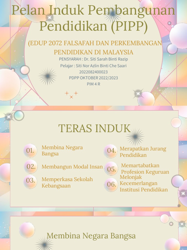 Plan Induk Pembangunan Pendidikan (Pipp) | PDF