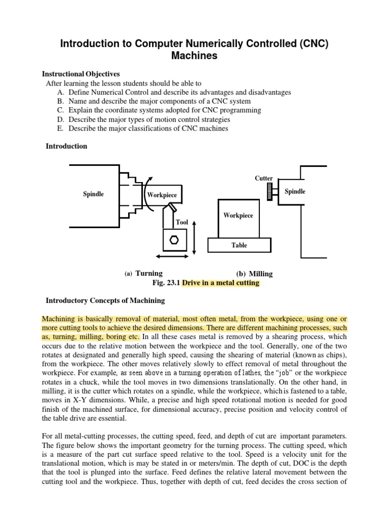 Introduction To CNC Machines | Download Free PDF | Numerical Control | Machining