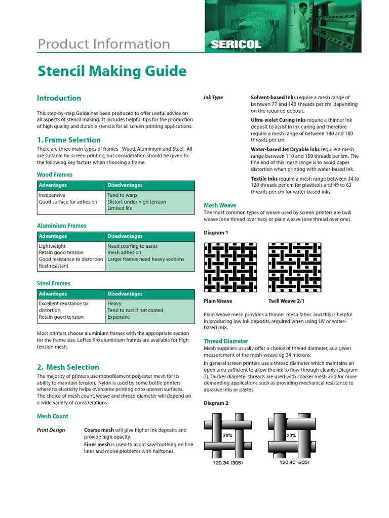 Silkscreen Stencil Making Guide | PDF | Exposure (Photography) | Chemistry