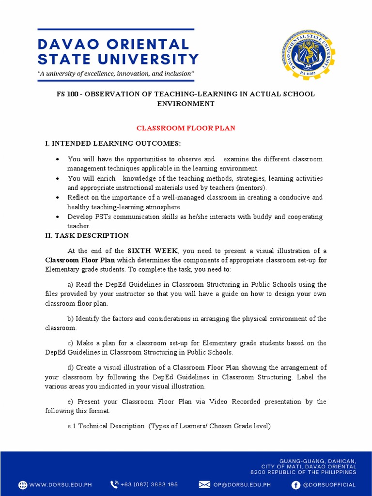 FS 100 Module 3 Output | PDF | Classroom | Learning