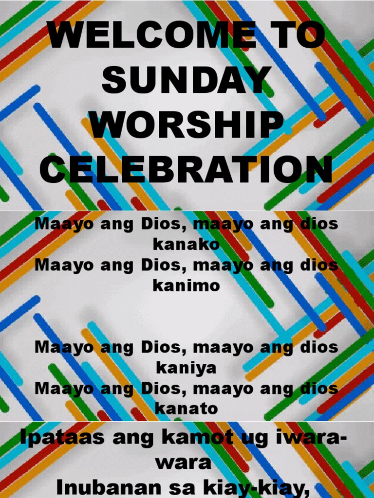 Welcome To Sunday Worship Celebration | PDF
