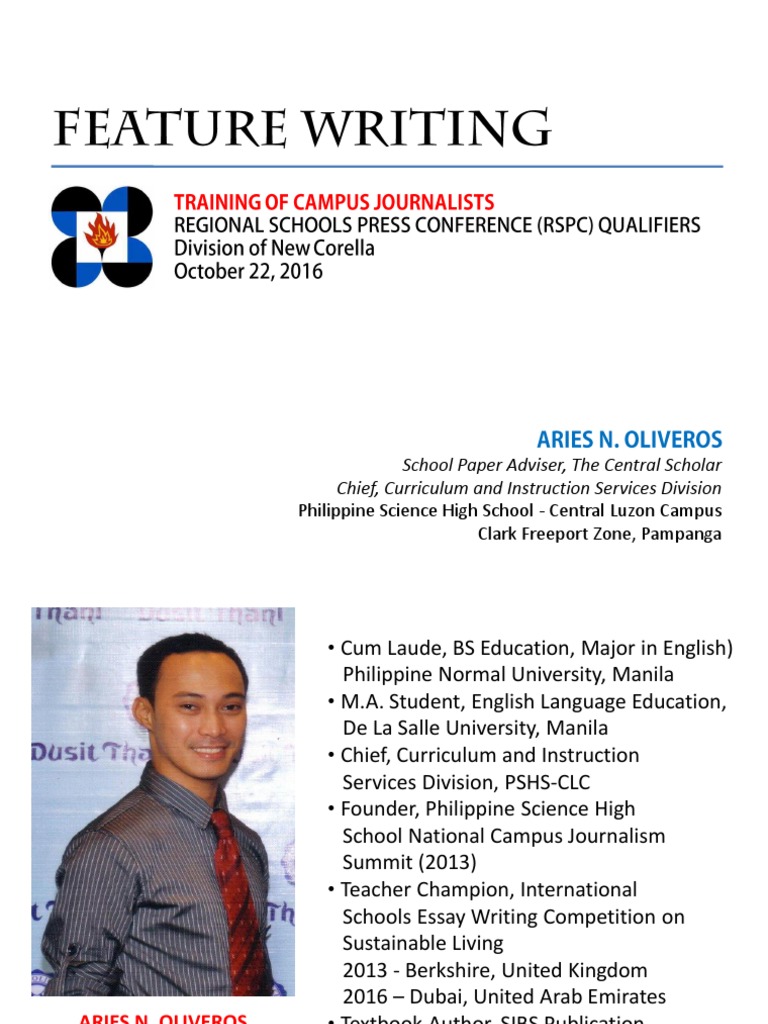 Feature Writing in Campus Journalism | PDF | Verb | Philippines