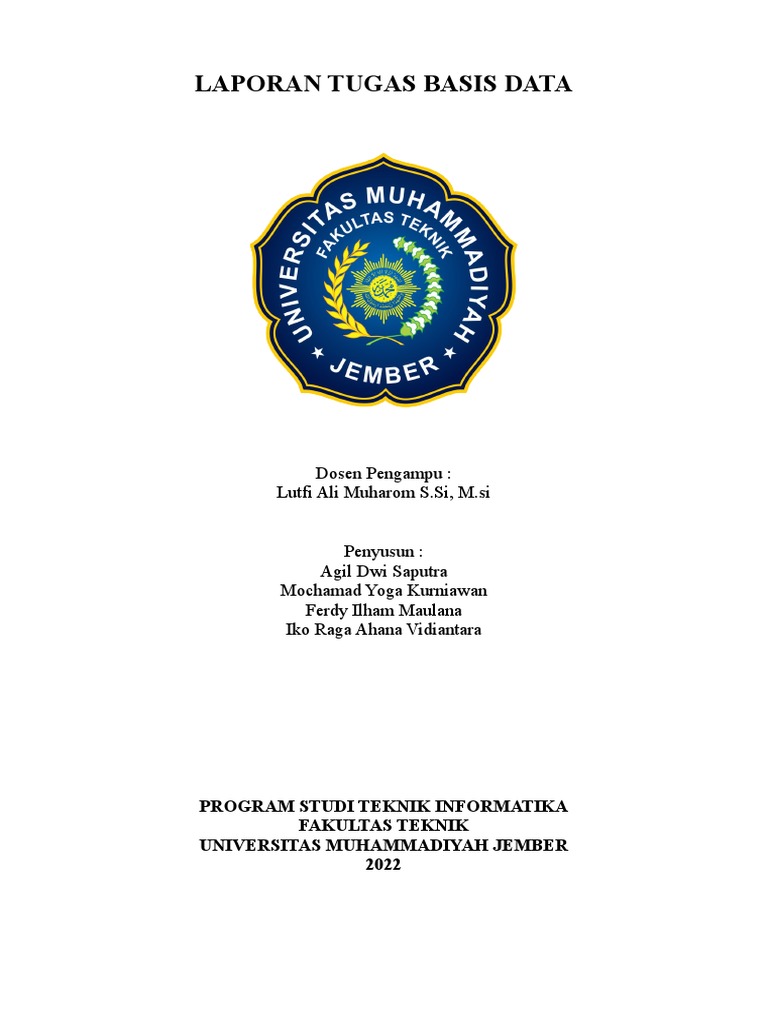 Laporan Tugas Basis Data Bus 2022 | PDF