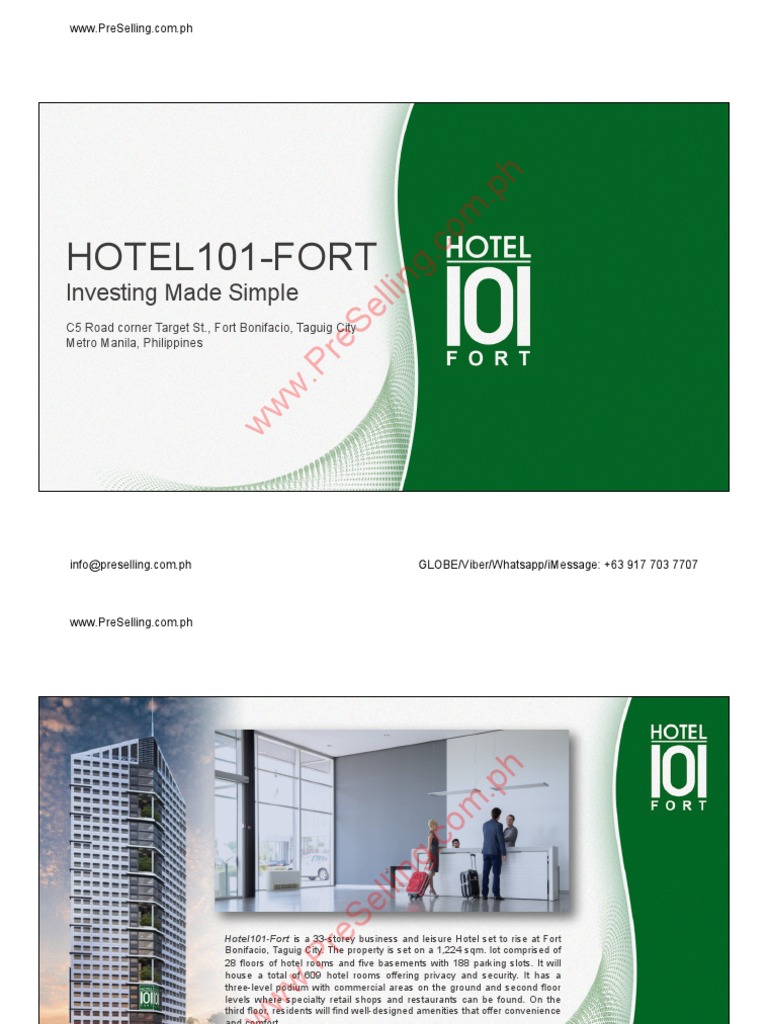 Hotel 101 FORT Sales Project Presentation | PDF | Buildings And Structures