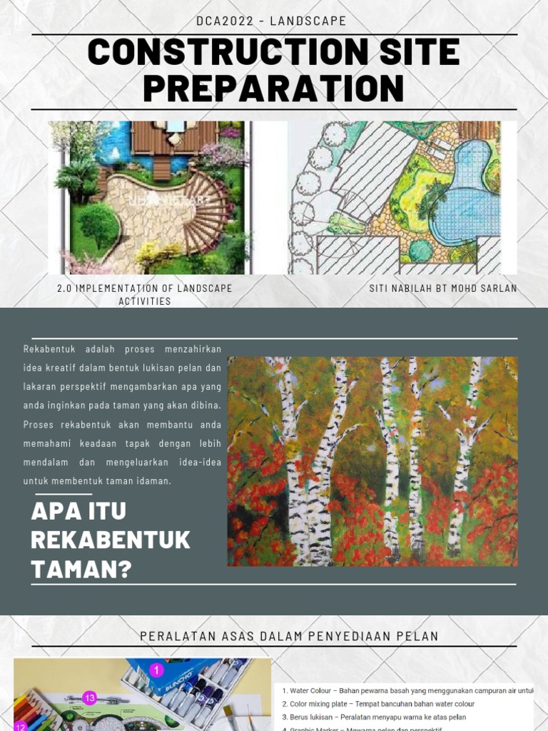 Persediaan Tapak Landskap | PDF