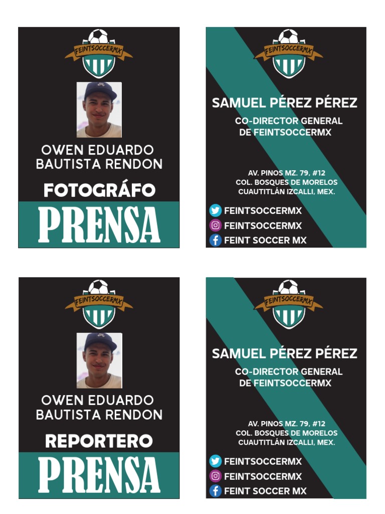 Gafete de Prensa Owen | PDF