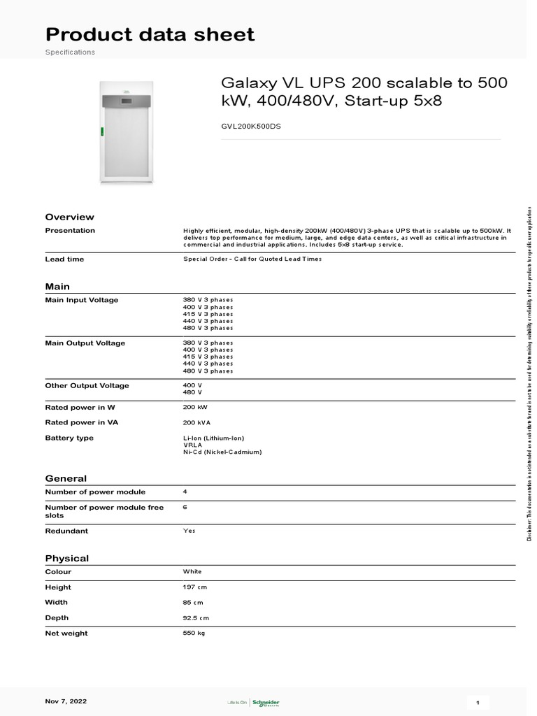 Galaxy VL Gvl200k500ds | Download Free PDF | Electrical Engineering | Electricity