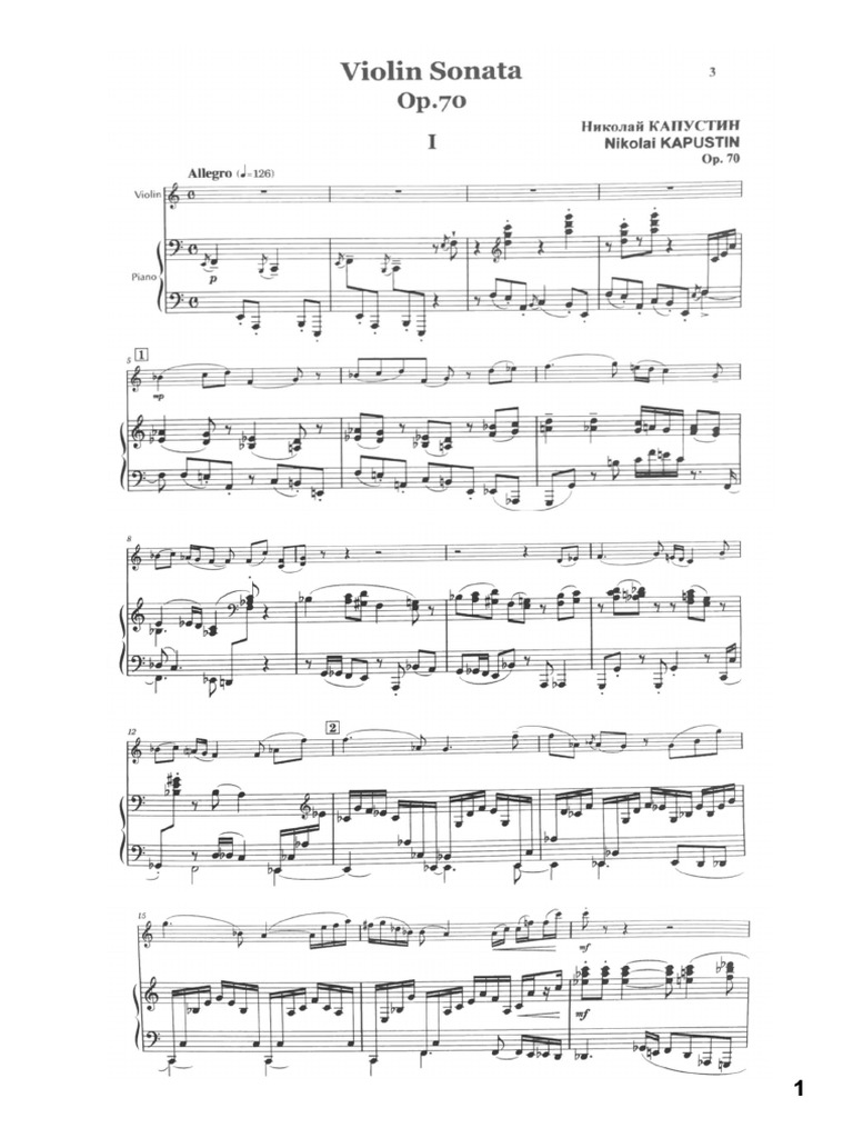 Kapustin Sonata Op.70 Compressed | PDF