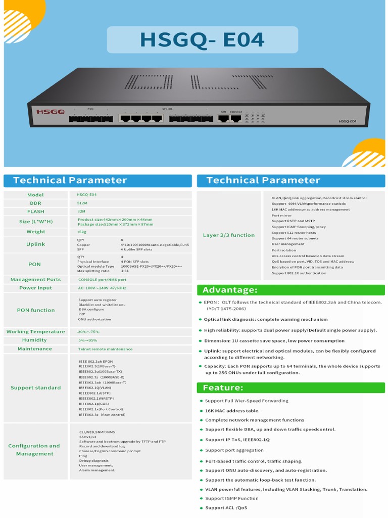 HSGQ E04 Specification | PDF