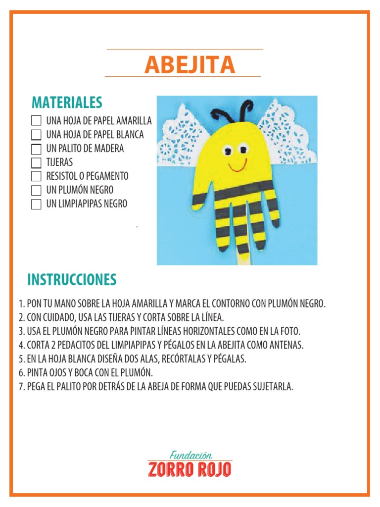 Cómo hacer una abejita de papel | PDF