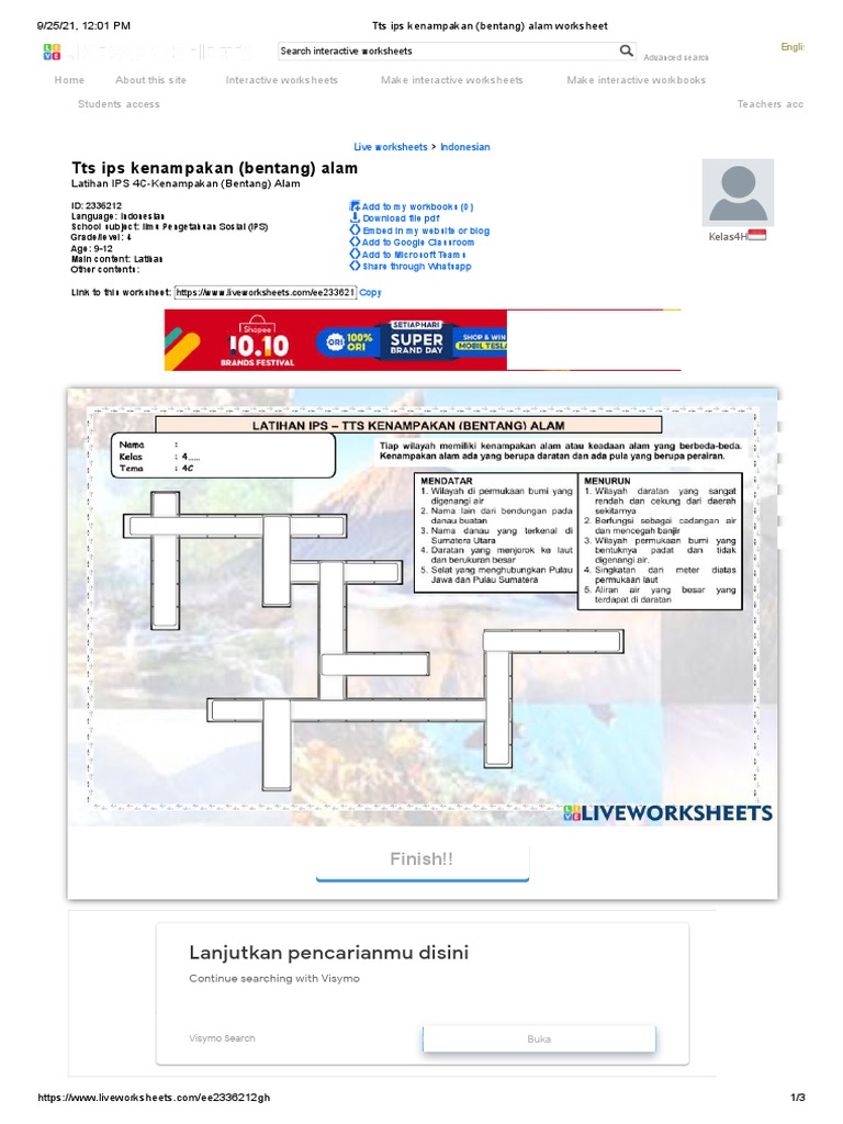 Tts Ips Kenampakan (Bentang) Alam Worksheet | PDF | Intellectual Works | Information Technology
