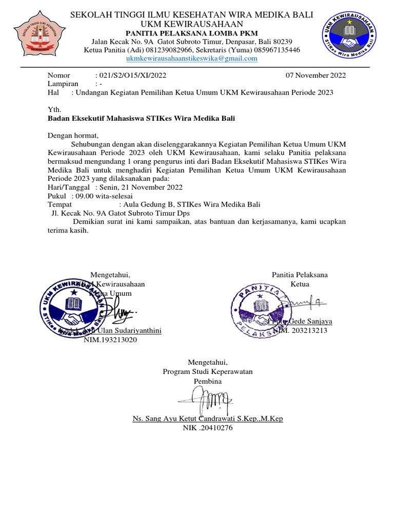 Surat Undangan Bem 2 | PDF