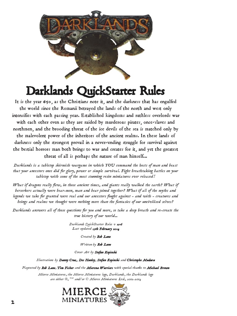 Darklands Quickstart | PDF | Infantry