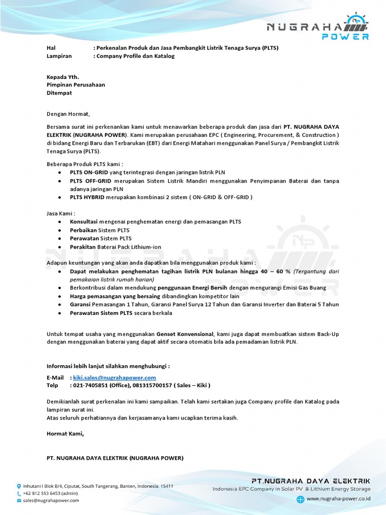 NP Surat Perkenalan | PDF