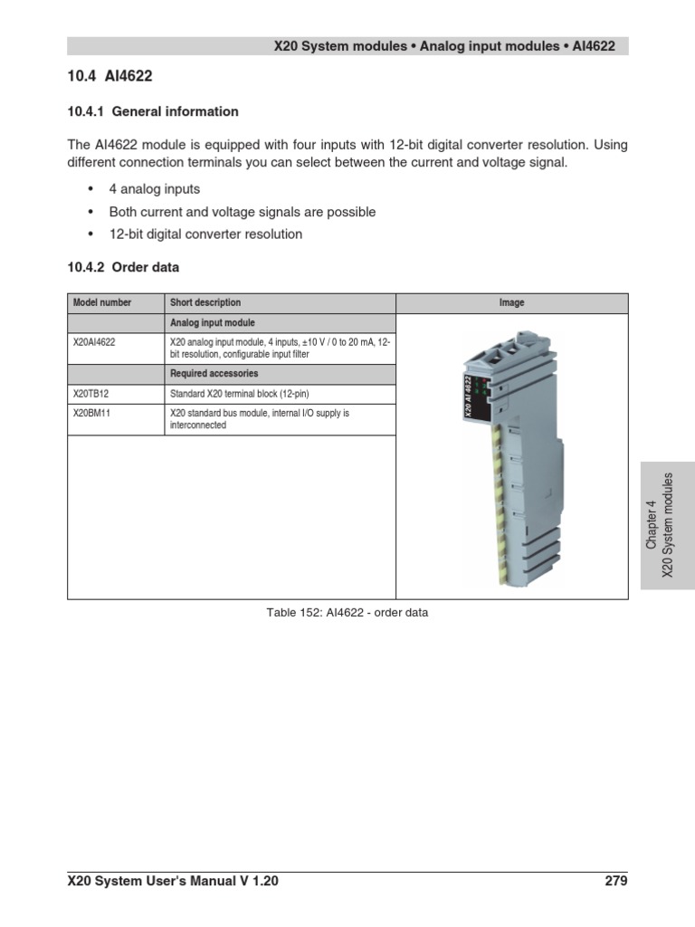 X20ai4622 Eng | PDF | Analog To Digital Converter | Input/Output