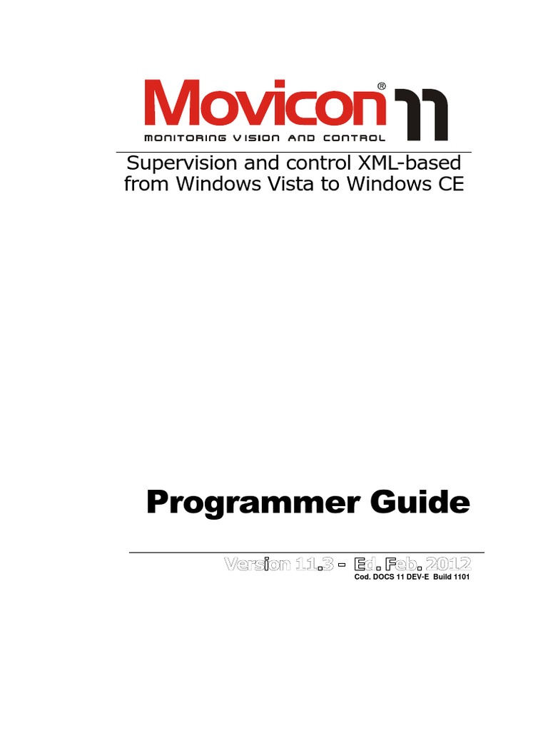 Man Eng Mov11 3 Movicon Programmer Guide | PDF | Databases | Menu (Computing)