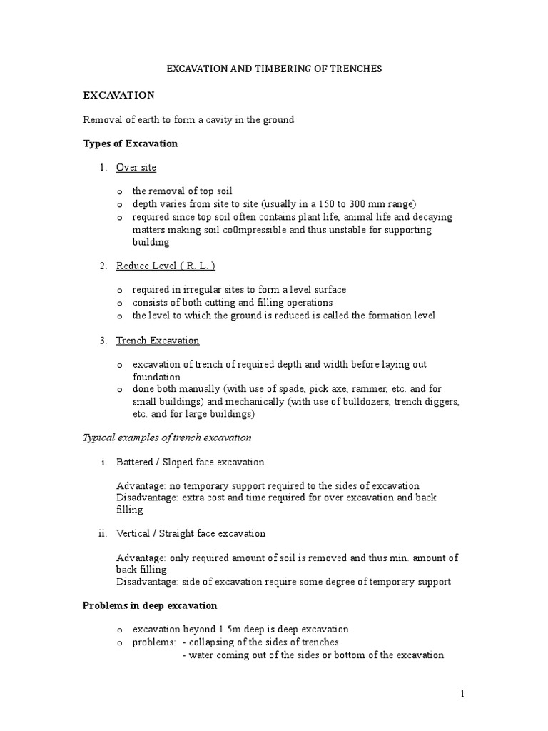Trench Excavation & Timbering Guide | PDF | Trench | Soil