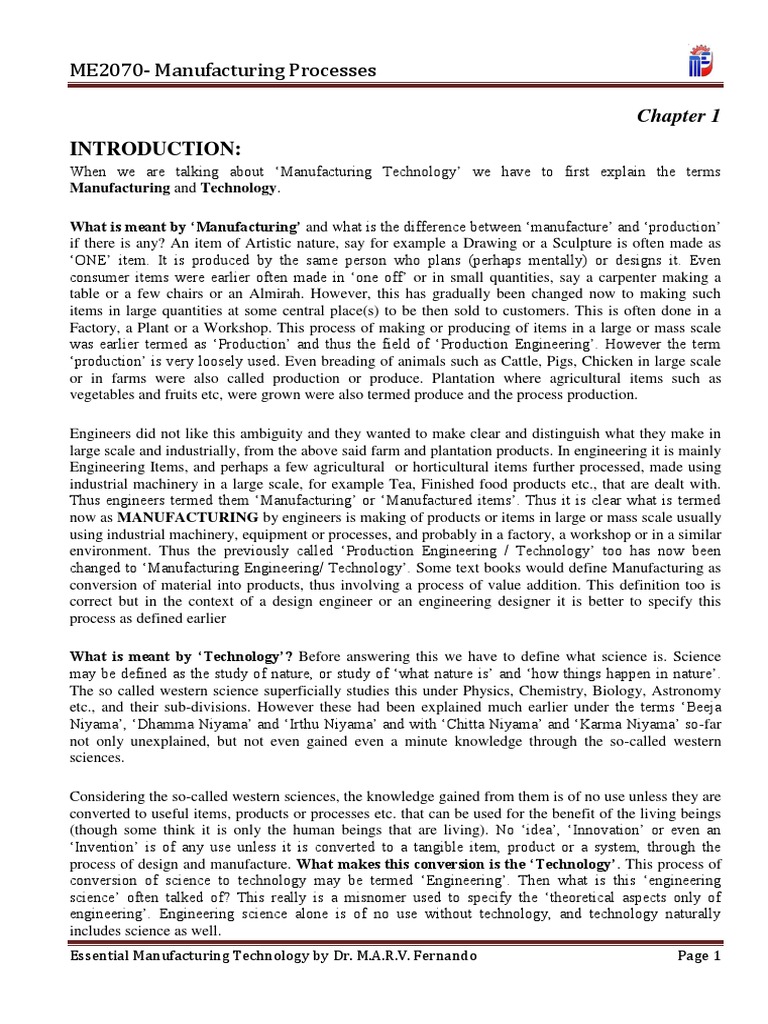 ME2070-Manufacturing Processes Course Notes | PDF | Rolling ...