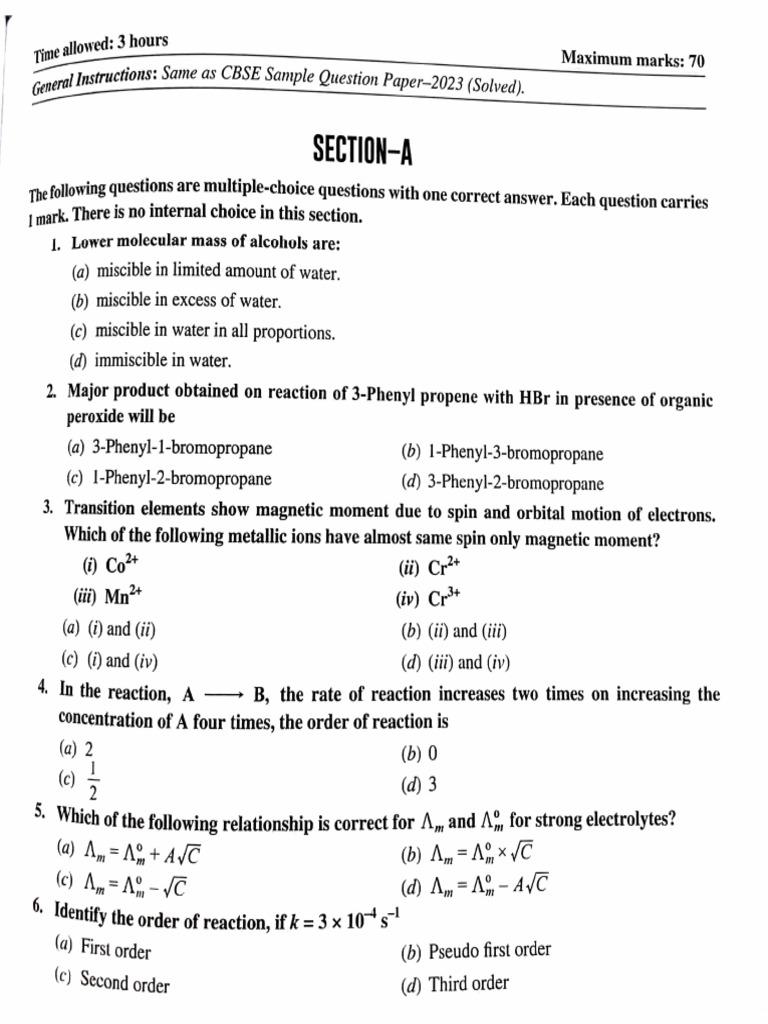 Sample Paper 2 | PDF