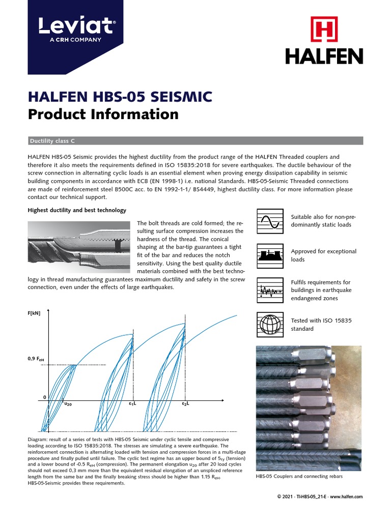 Ti Halfen Hbs 05 Seismic 21 e | PDF | Screw | Ductility