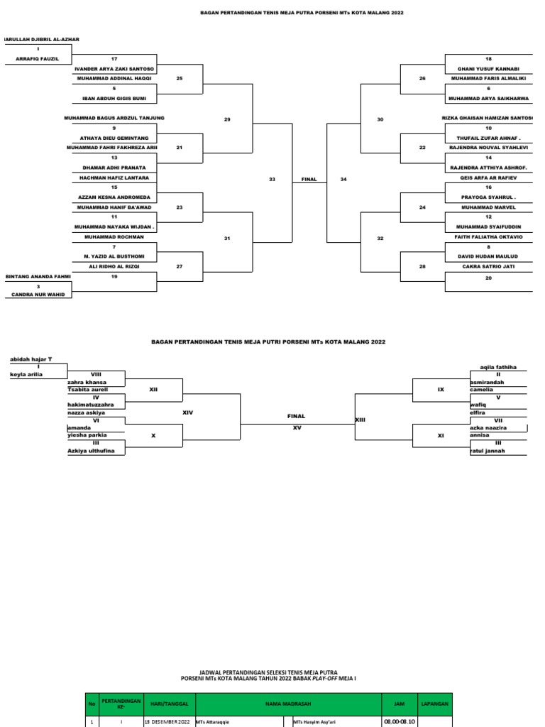 Bagan Tenis Meja Baru Dill | PDF