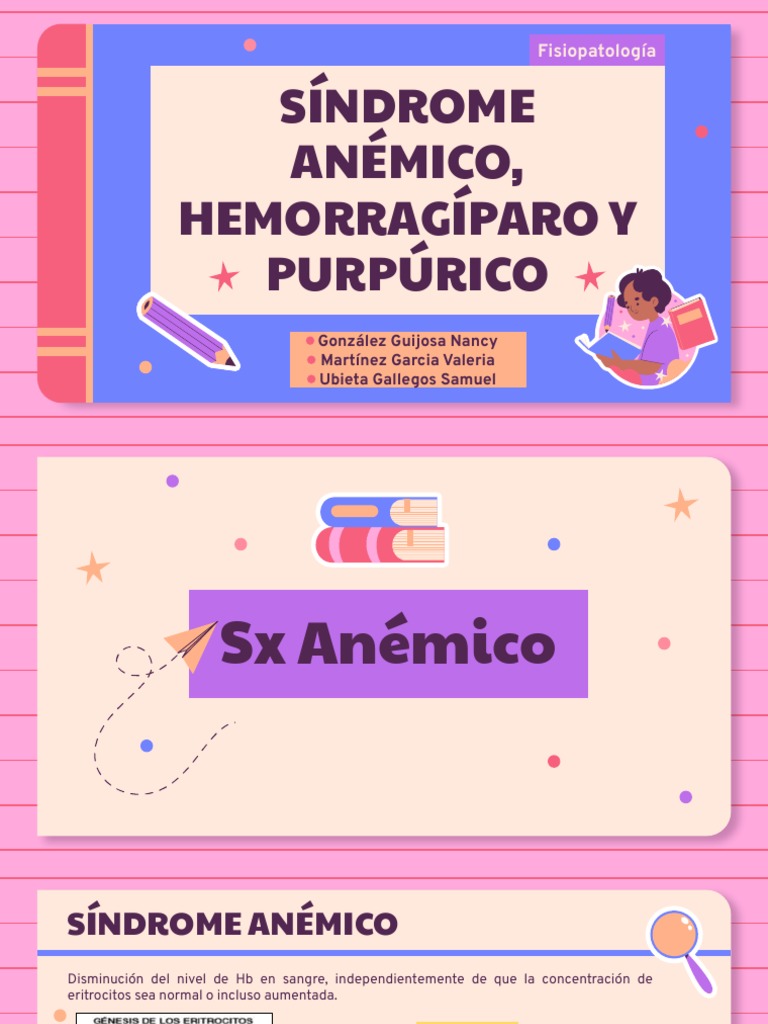 SX Anémico, Hemorragíparo y Purpúrico | PDF | Coagulación | Vitamina B12