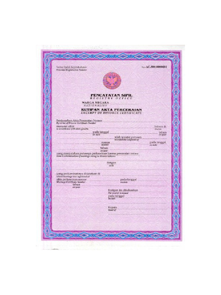 Blanko Akta Cerai | PDF