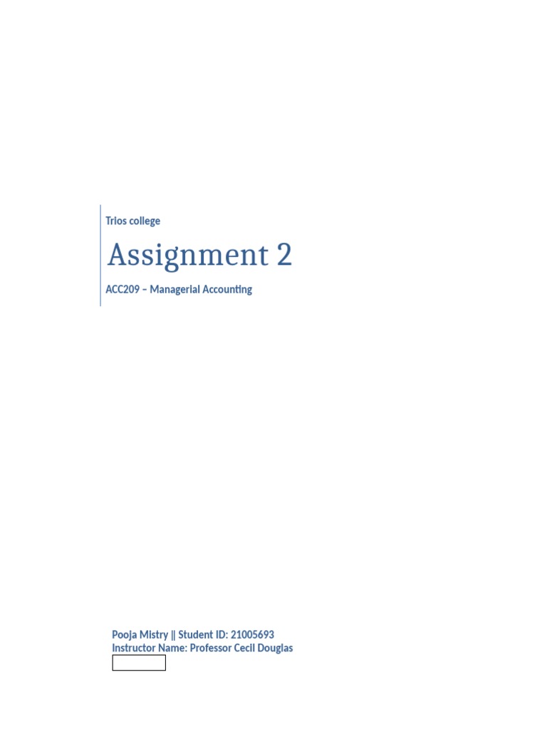 ACC209 Assignment 2 Analysis | PDF | Cost Of Goods Sold | Income Statement