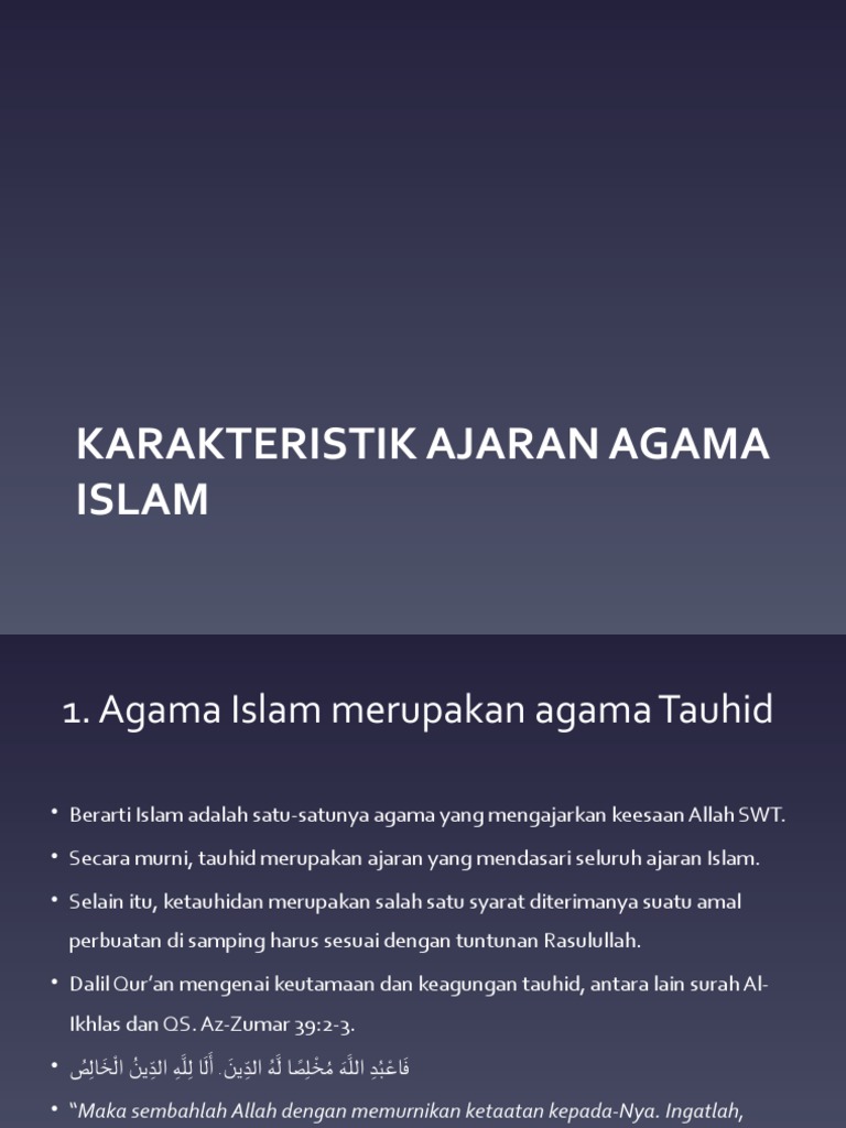 Karakteristik Ajaran Agama Islam | PDF