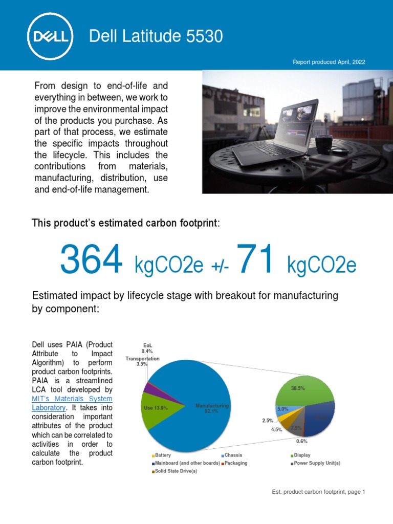 Latitude 5530 PCF Datasheet | PDF | Life Cycle Assessment | Carbon ...