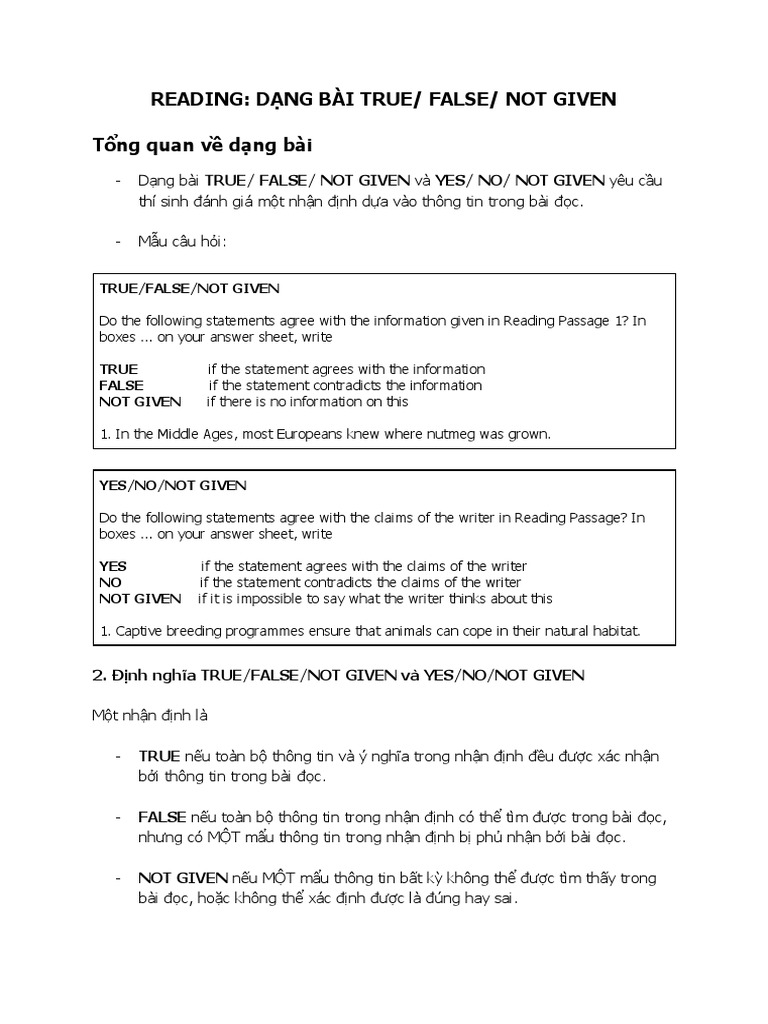 True/False/Not Given Reading Guide | PDF | Oceans | Oceanography