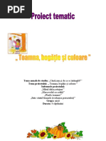 Zvon de Toamna Grupa Mica. Proiect Tematic | PDF