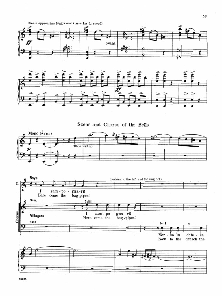 Leoncavallo Pagliacci Din Don | PDF