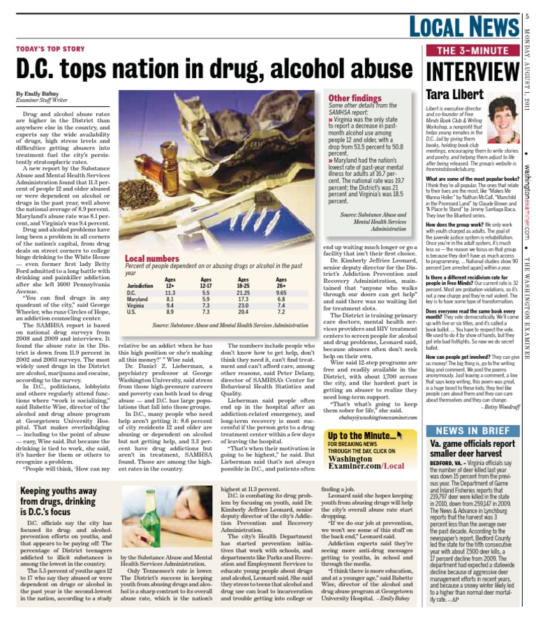 DCdrugalch | PDF | Substance Abuse | Alcoholism