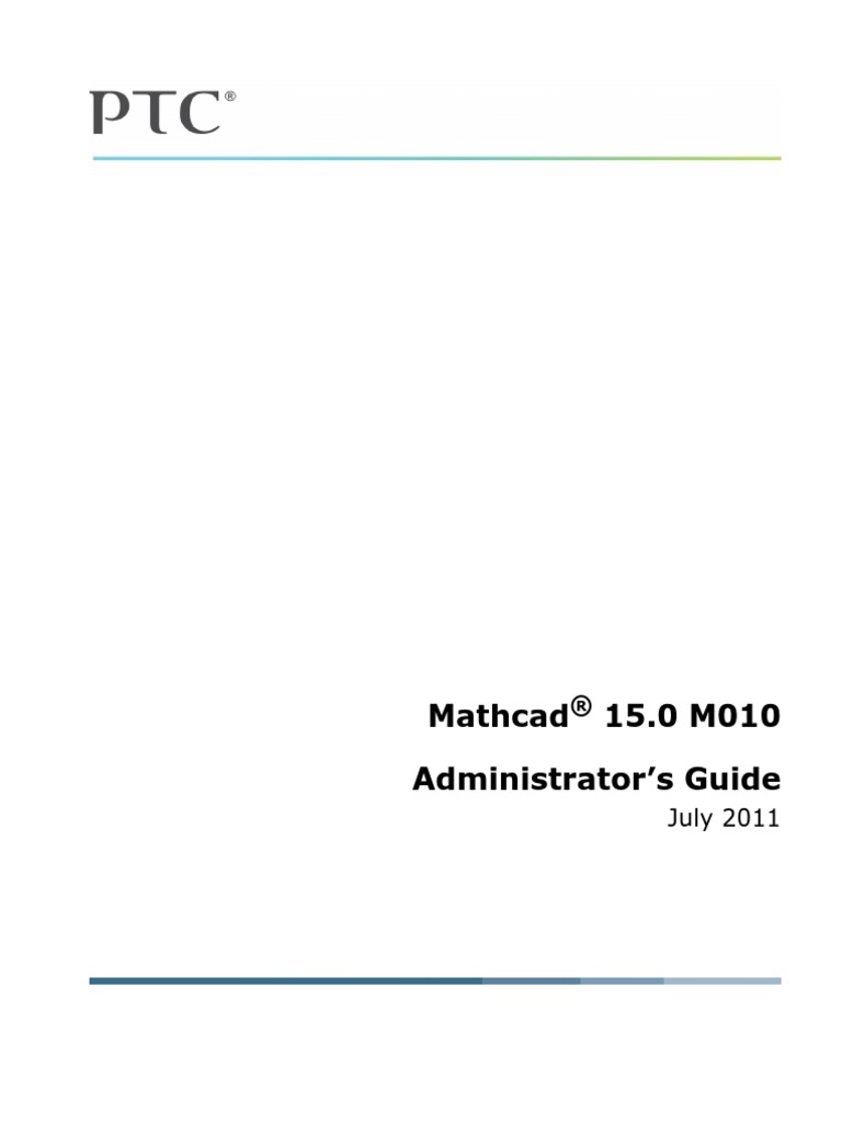 Mathcad 15 Administration Guide | PDF | Installation (Computer Programs ...