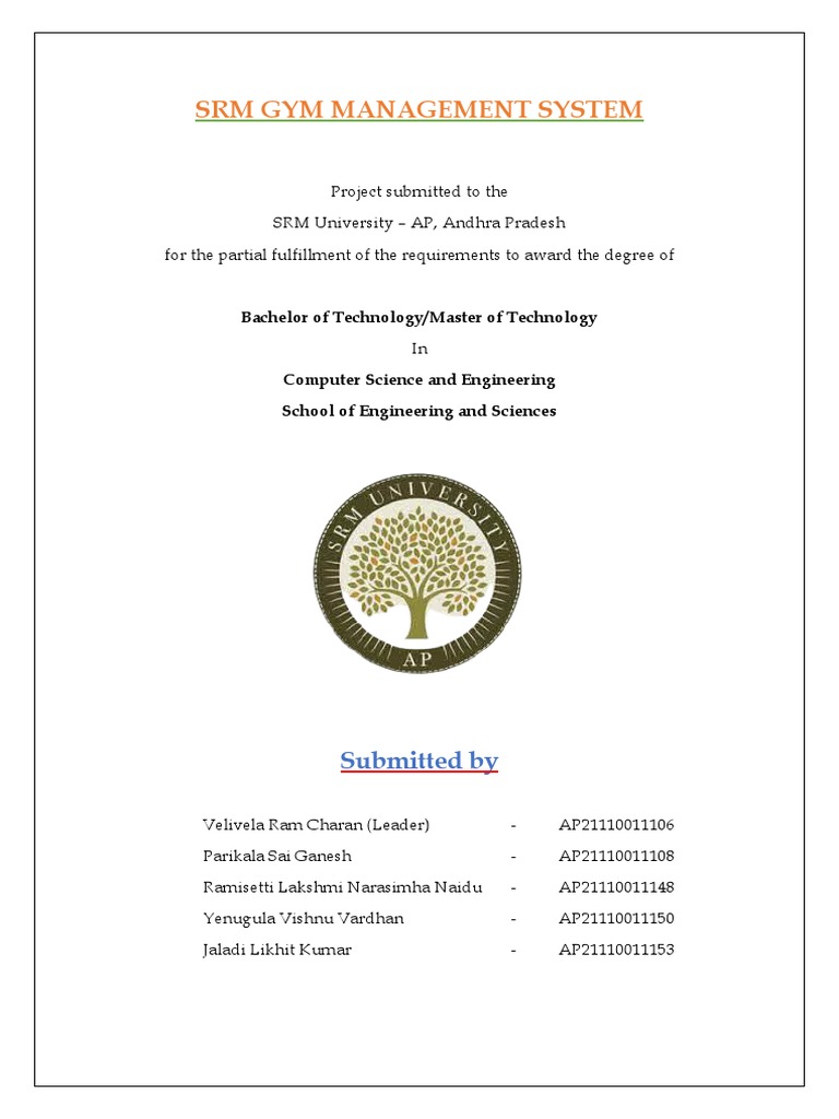 SRM Gym Management System | PDF | User (Computing) | Databases