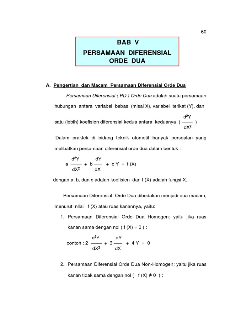Bab V PD Orde Dua-1 | PDF