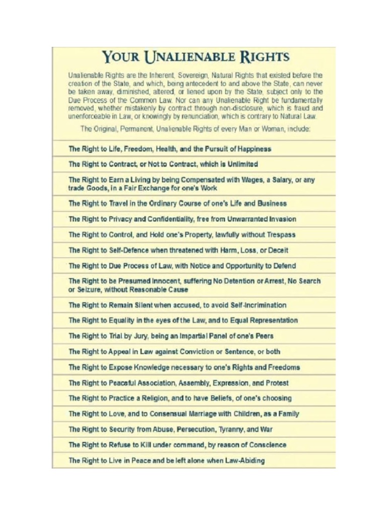 Unalienable Rights | PDF