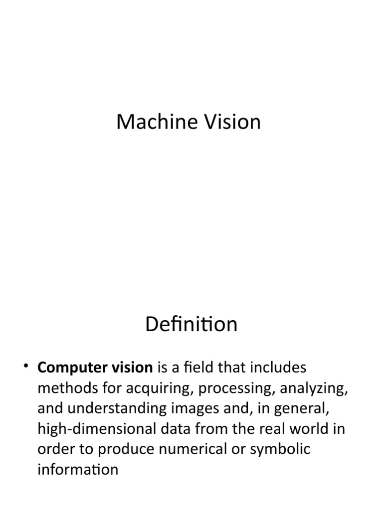 Machine Vision | PDF