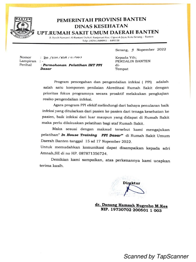 Surat Permohonan Pelatihan | PDF