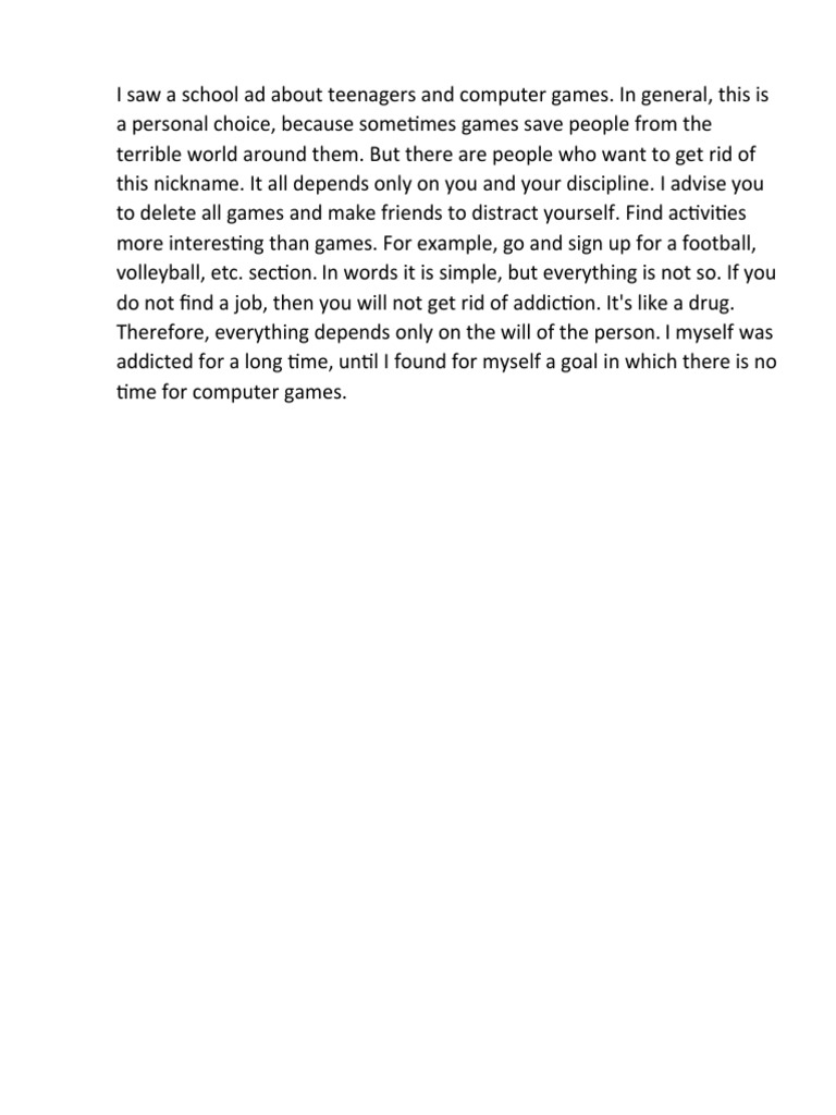 Overcoming Computer Game Addiction Through Finding Purpose and ...