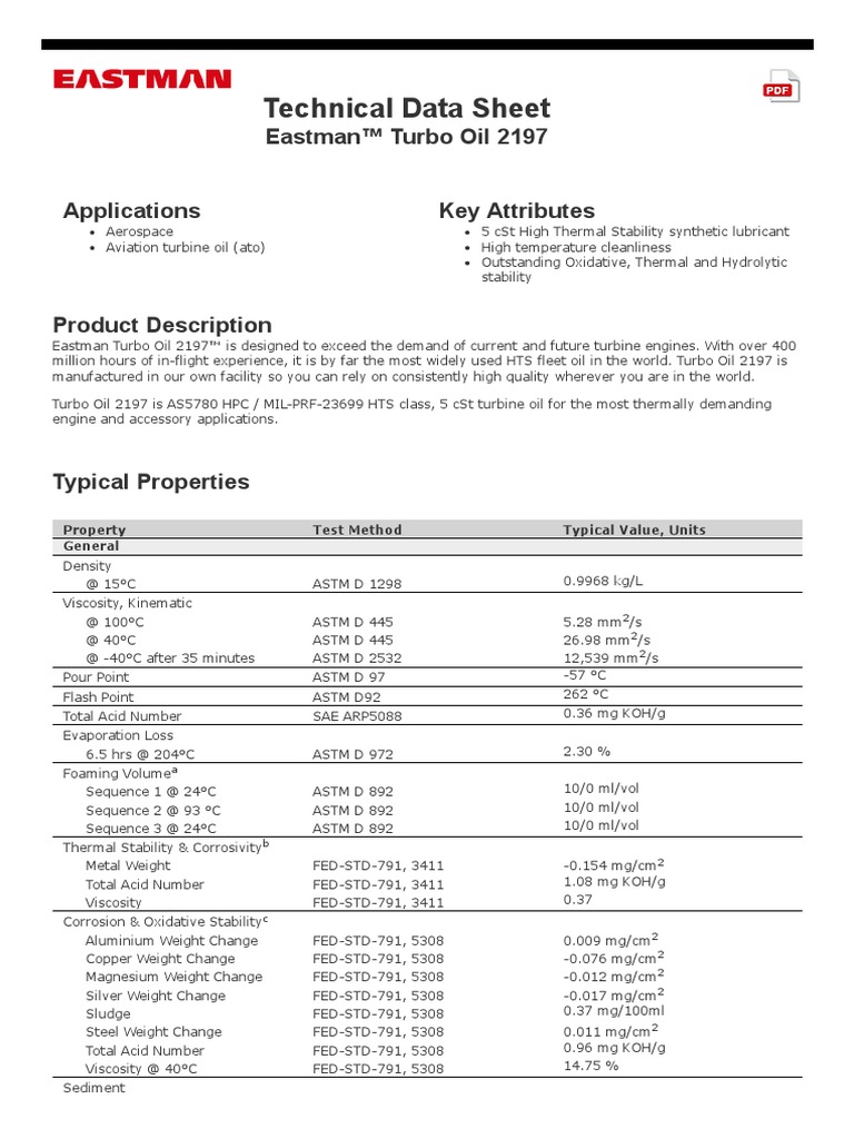 Productcatalog Eastman Com Tds ProdDatasheet Aspx Product 71097791 PN Turbo Oil 2197 Ga 2 ...
