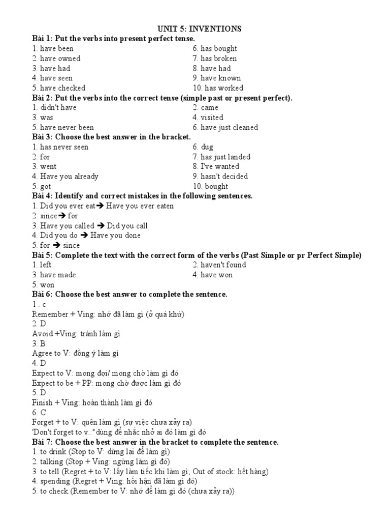 Unit 5 - Luyện Chuyên Sâu Ngữ Pháp Và Bài Tập Tiếng Anh 10 (GV) | PDF | Language Mechanics | Grammar