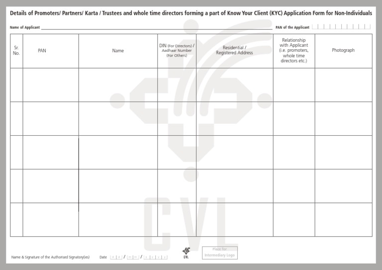 KYC Non Individual Annexure | PDF KYC Non Individual Annexure | PDF