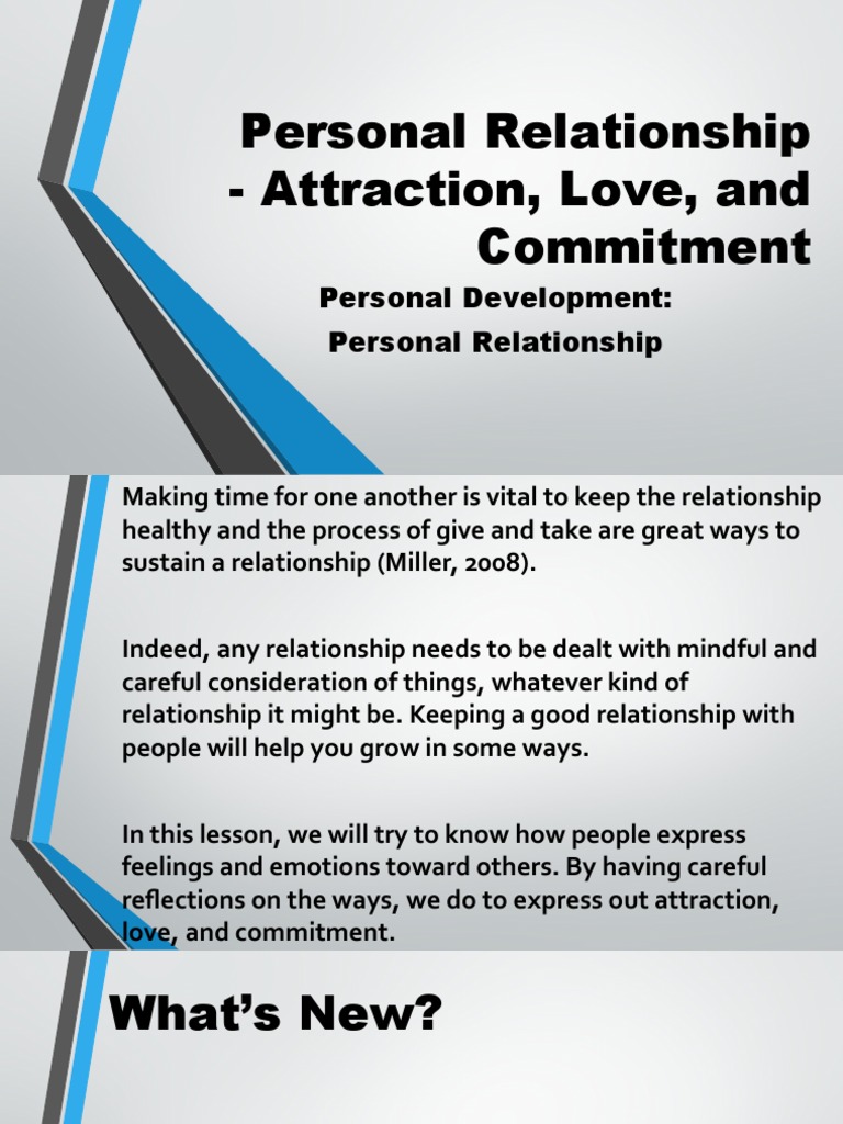 Personal Relationship Attraction Love and | PDF | Interpersonal ...