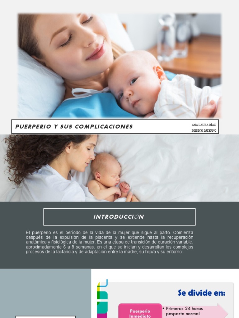 Complicaciones del puerperio: involución uterina, loquios, mastitis ...