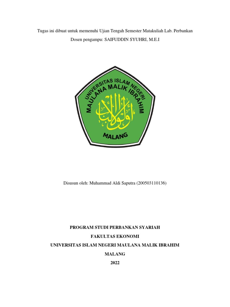 Muhammad Aldi Saputra PBS C UTS | PDF | Pengelolaan Keuangan & Uang