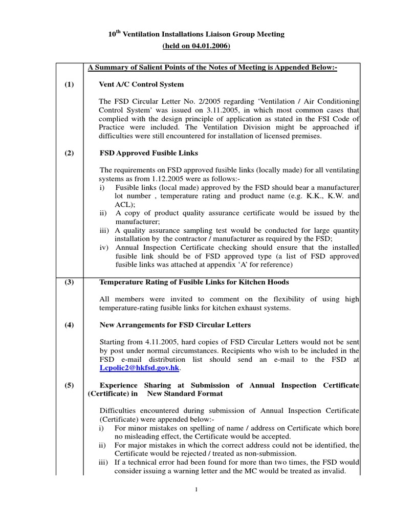 Notes of Vent Meeting 04012006 | PDF | Home & Garden