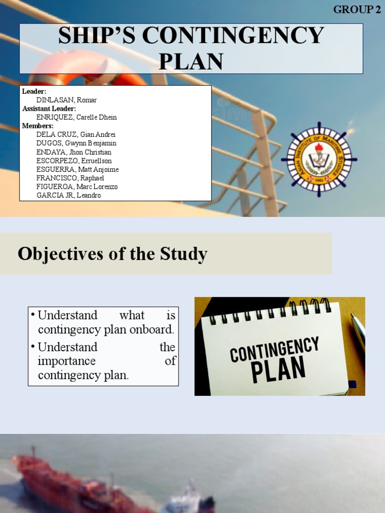 Group2 - Contingency Plan | PDF | Ships | Shipping