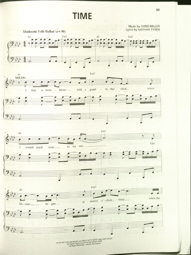 Songbook Tuck Everlasting Musical | PDF